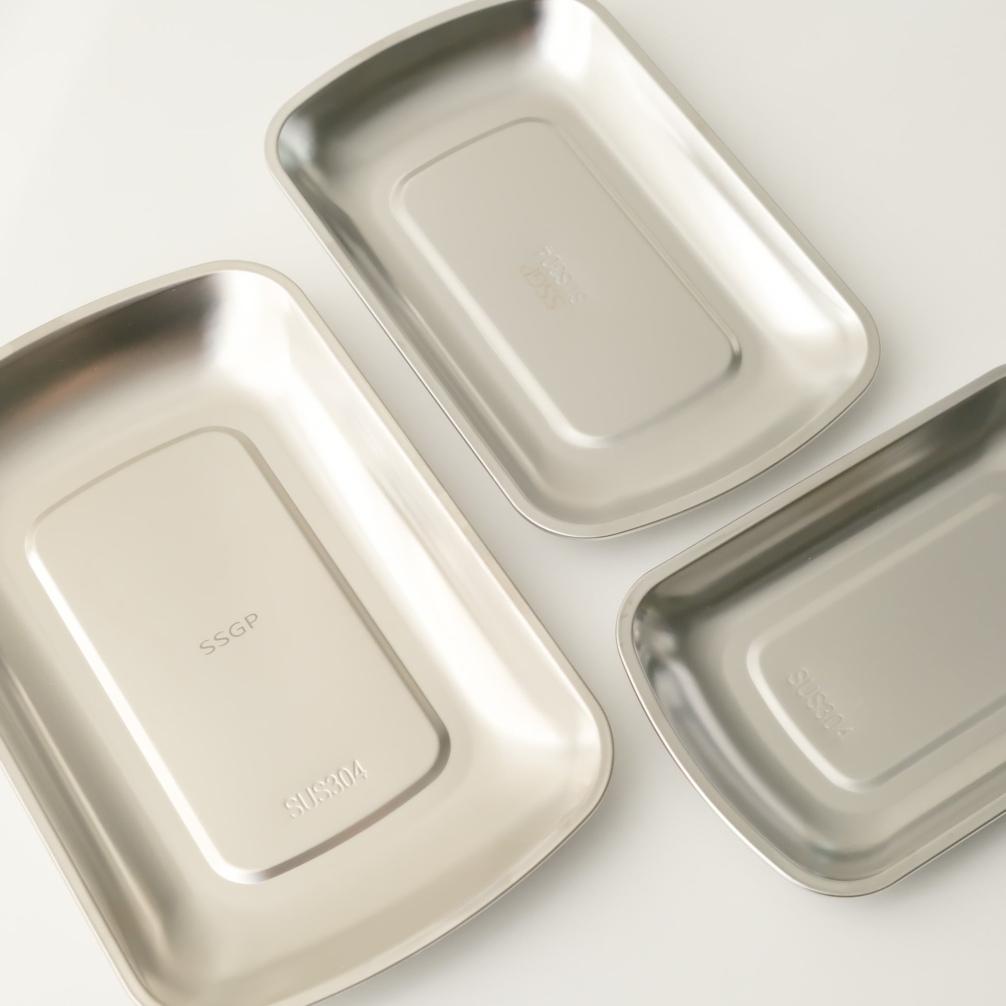 Stainless Steel Rectangular Plates (3 sizes)