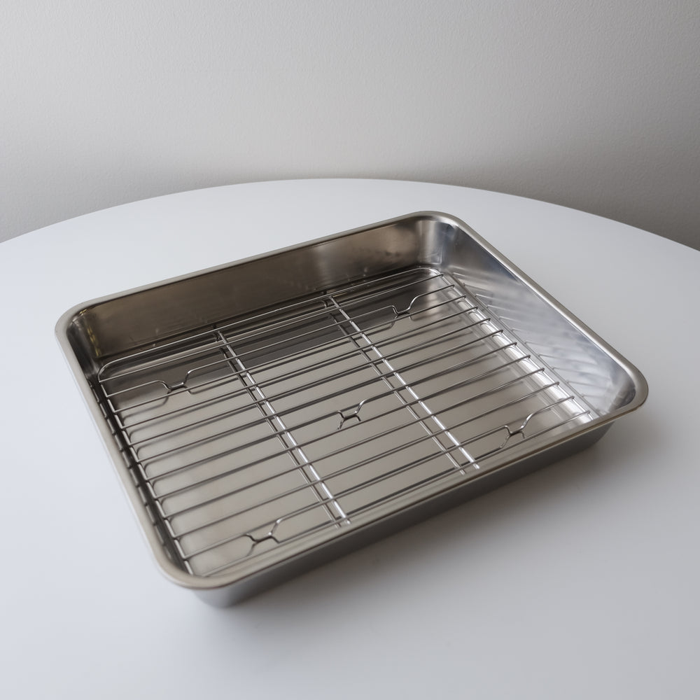 Stainless steel Cooking Tray and Rack Set (3 size)