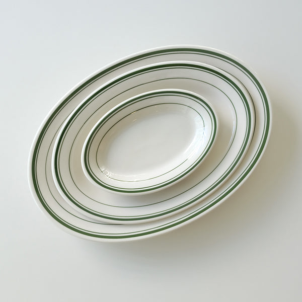 TUXTON Green Bay Oval Plates (5 Sizes)